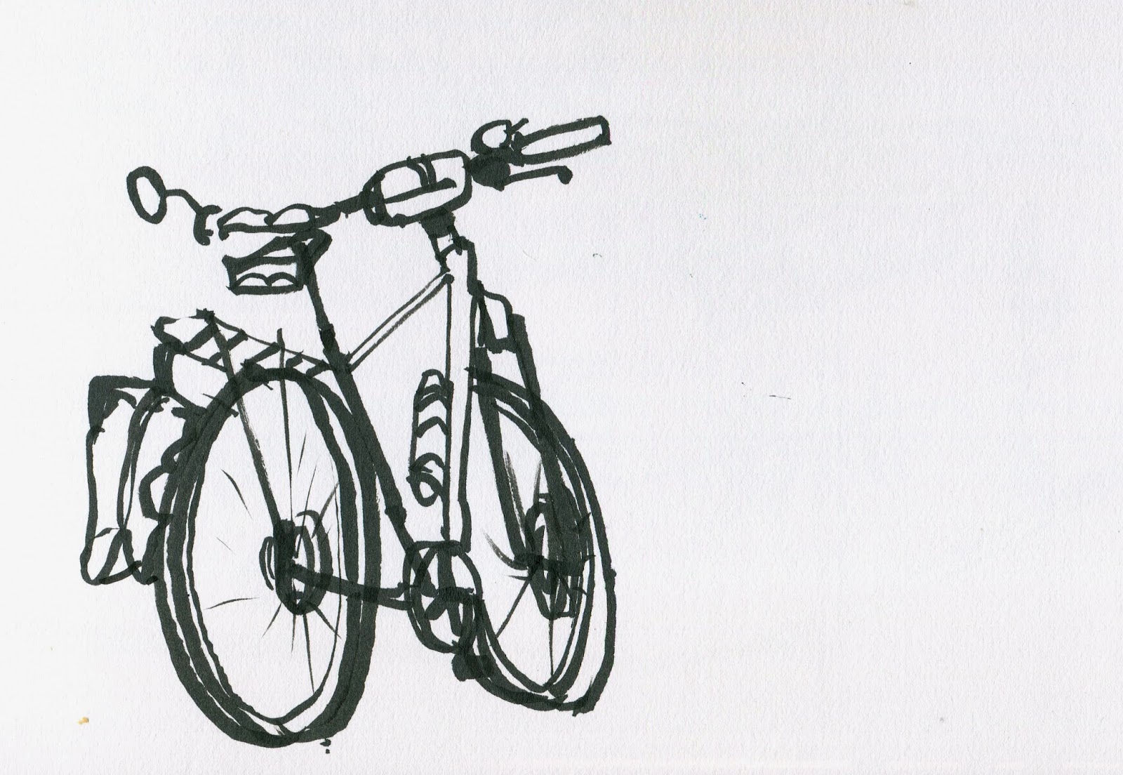 Enjoy Every Day - Enjoy Every Urban Drawing: Brush Pen Bike