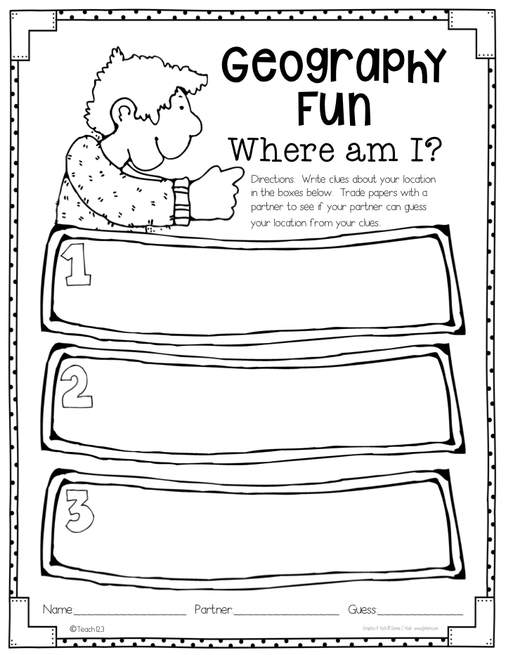 Geography Fun, FREEBIE, and Giveaway | Teach123