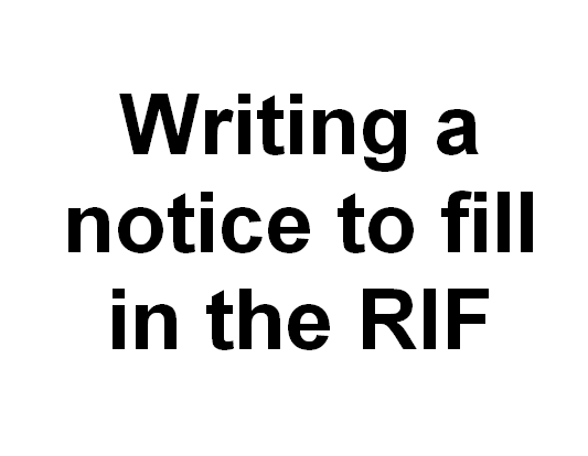 Writing a notice to fill in the RIF - Education364 | Latest #1 ...