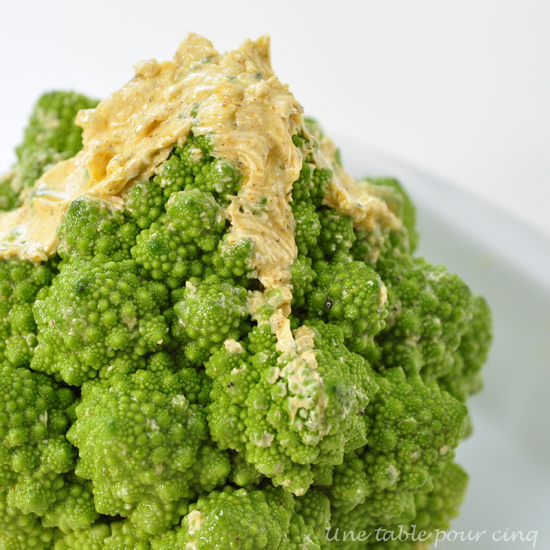 Une table pour cinq: Chou romanesco rôti