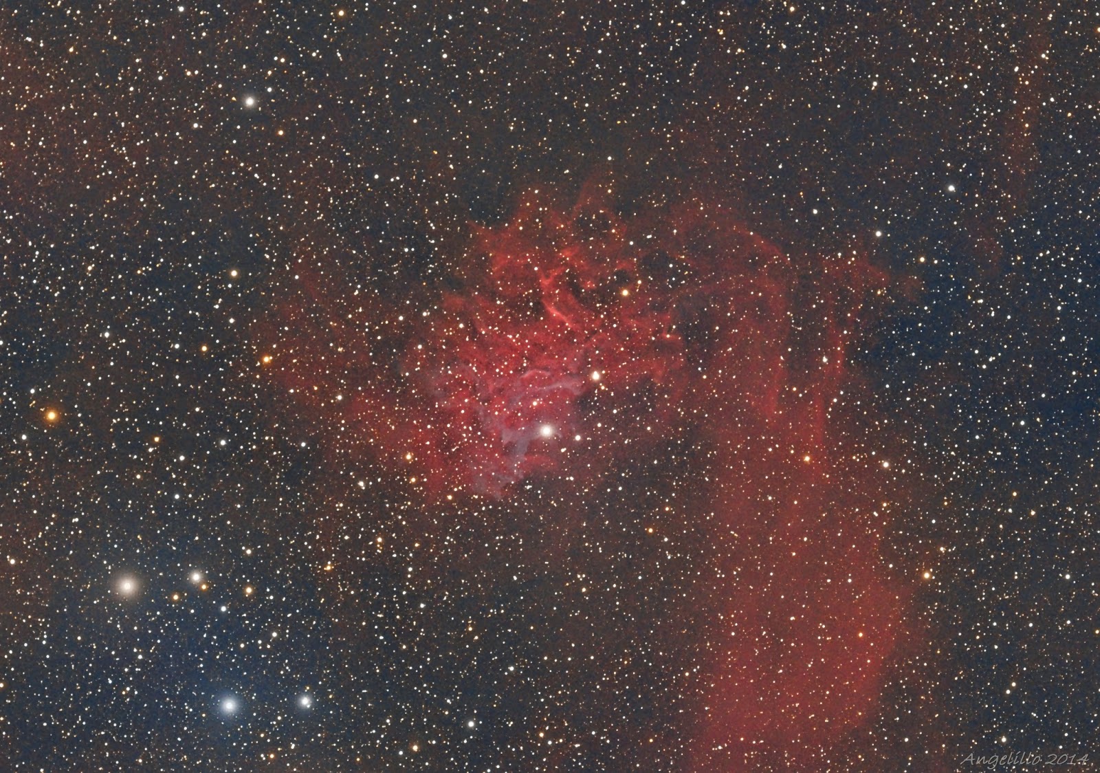 Cebreros, window to the Universe: IC 405 Nebulosa de la Estrella Flamígera