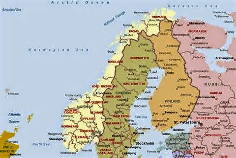 Mapa de Noruega Politico