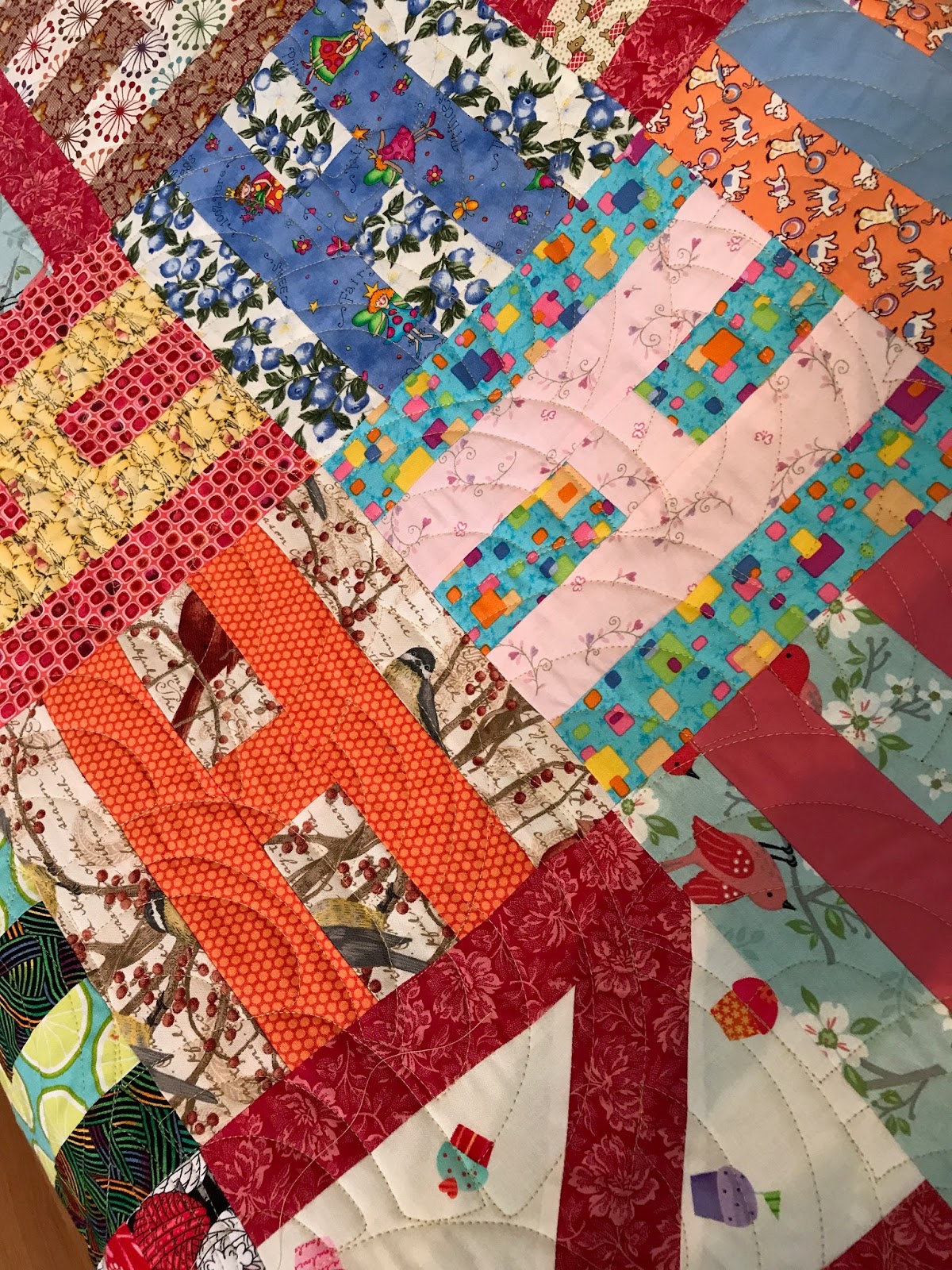 PAT QUILTZ TOO: Another H Quilt and a Patriotic Quilt Quilted.