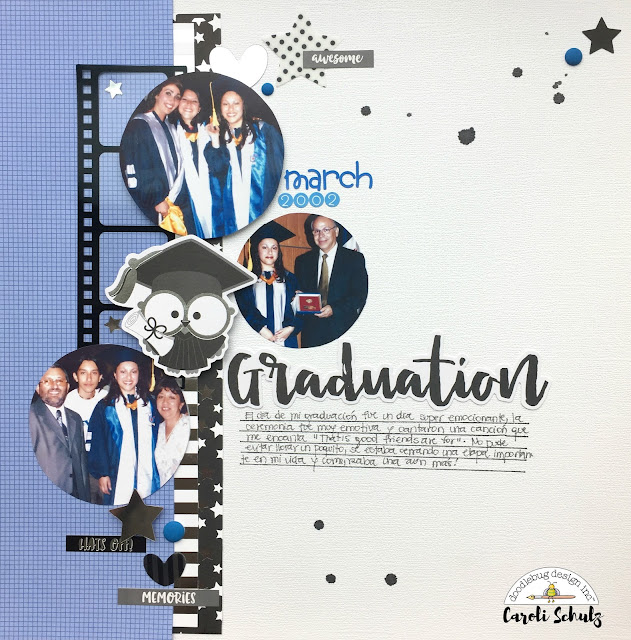 Doodlebug Design Inc Blog: Hats Off Collection: Graduation Layout by Caroli