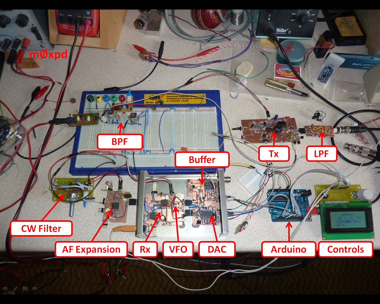 m0xpd's 'Shack Nasties': Arduino Controlled Colpitts Oscillator