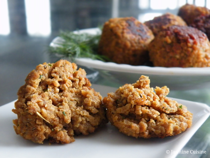 Boulettes 'sans viande' aux protéines végétales texturées - Jasmine Cuisine