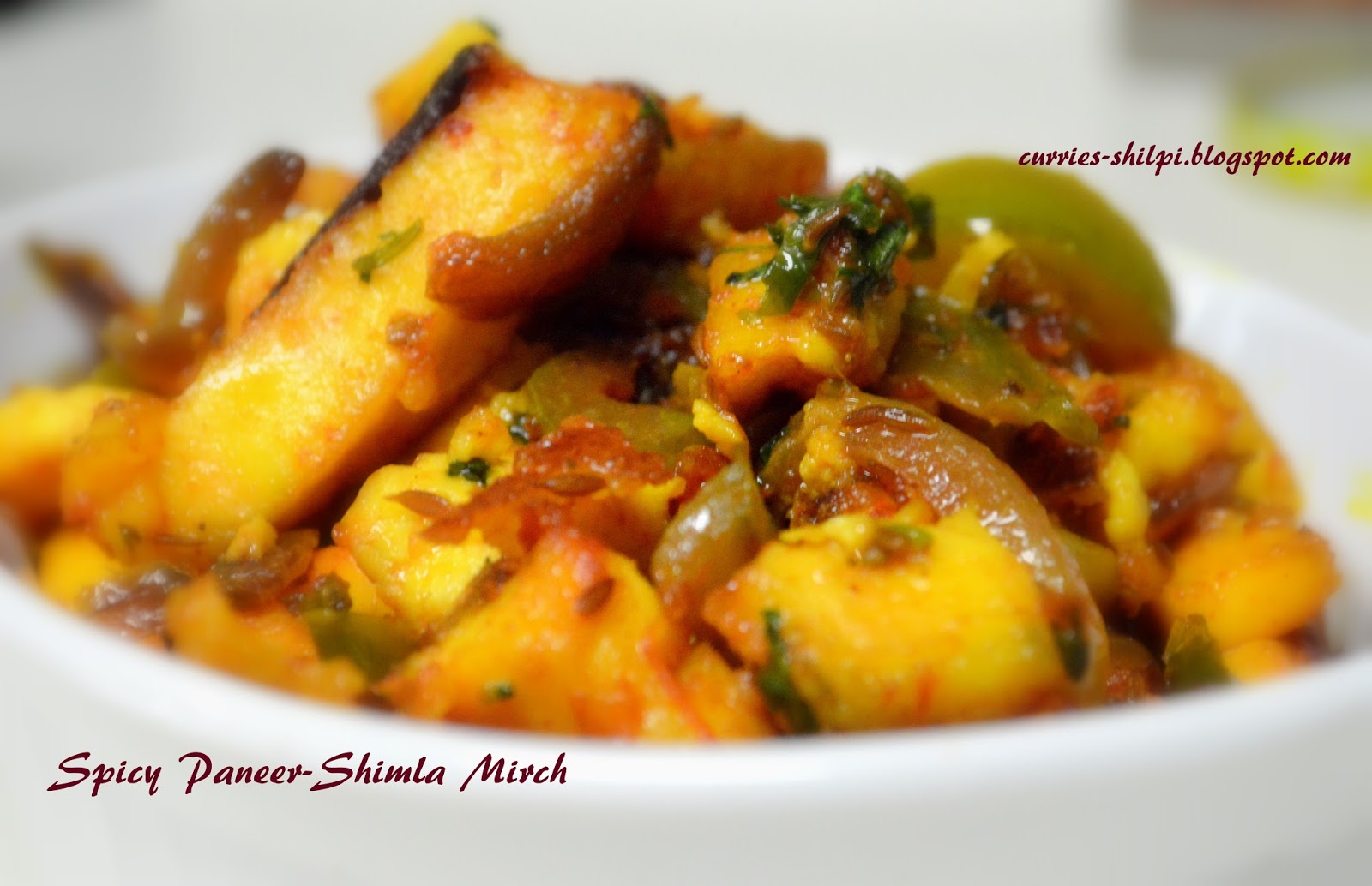 Spicy Paneer-Shimla Mirch