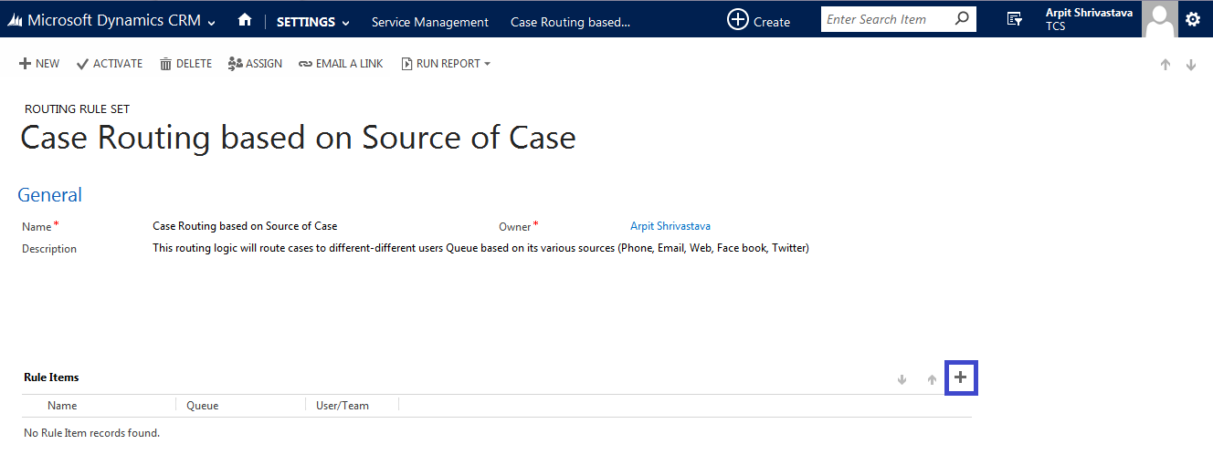 Arpit's Dynamics 365 Blog: CRM 2013 - Routing Rule Set in Dynamic CRM