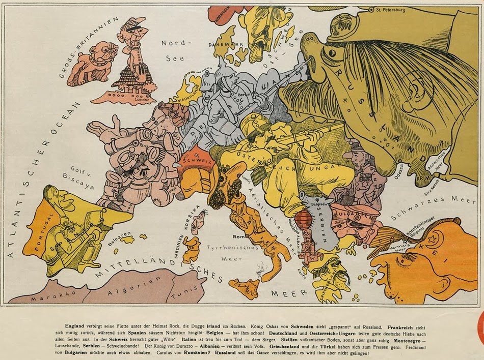 OUTTAKES: MAP NO. 23: EUROPE IN 1914, A GERMAN VIEW