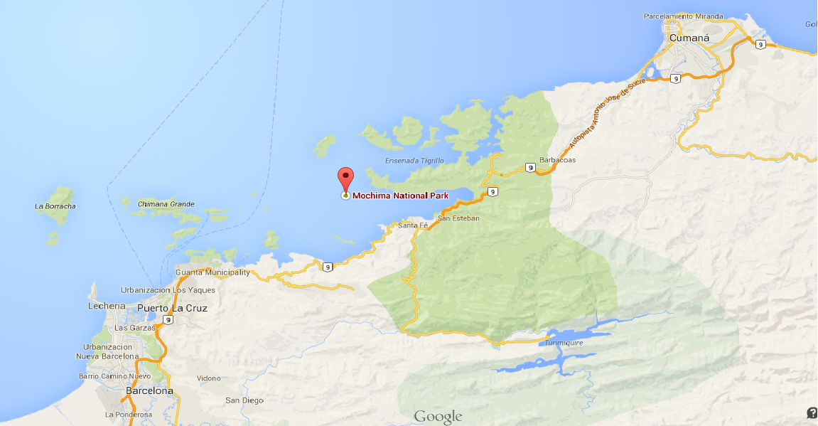 Parque Nacional Mochima: Localizacion y Ubicacion