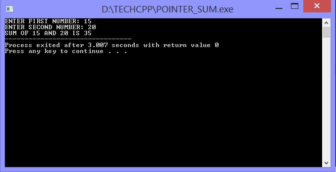 C++ Program to perform addition of two numbers using pointers [DEVCPP ...
