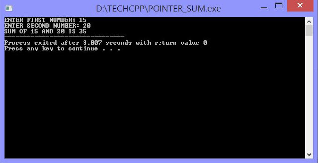 C Program To Perform Addition Of Two Numbers Using Pointers Devcppgcc Techcpp