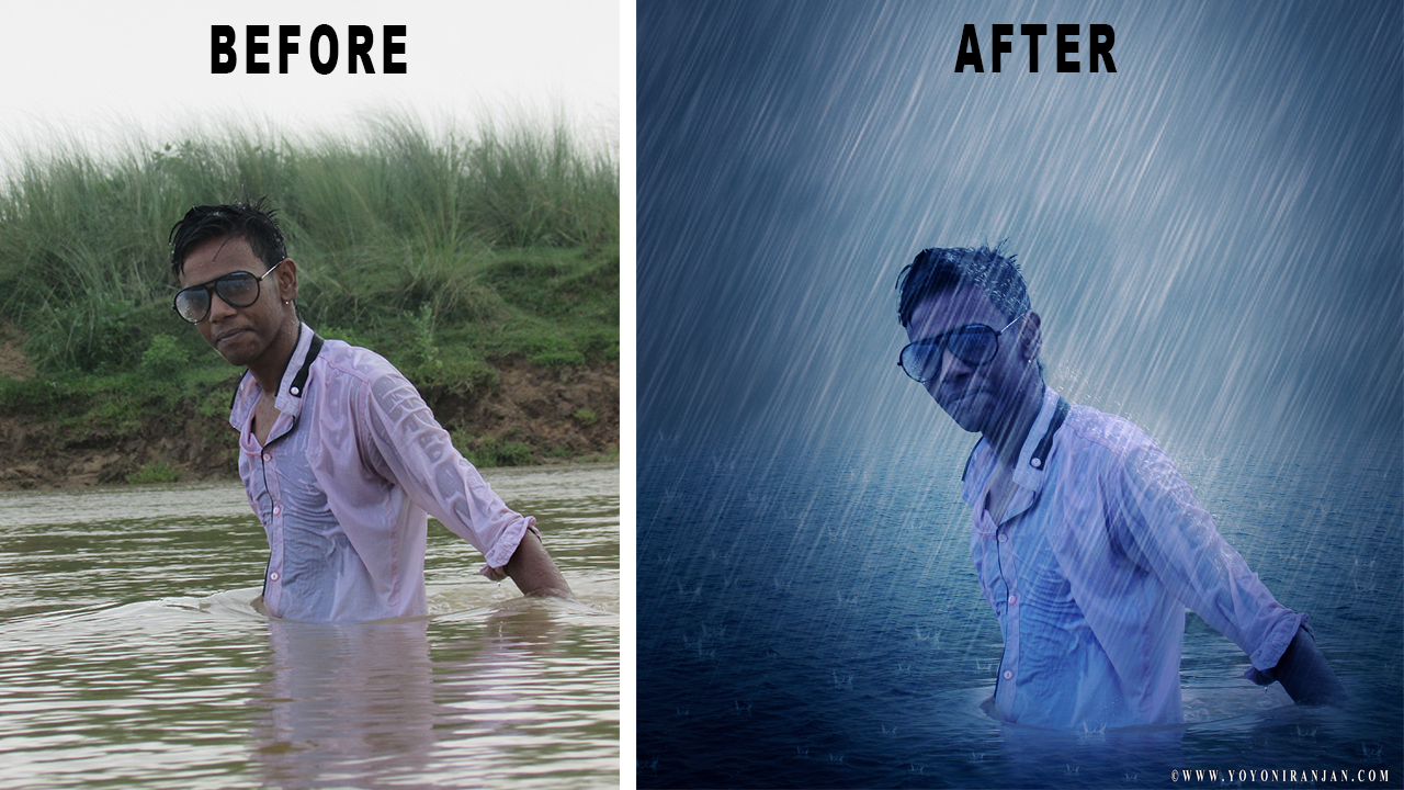 Creative Rainy Effect Manipulation Tutorial | Photoshop Tutorial