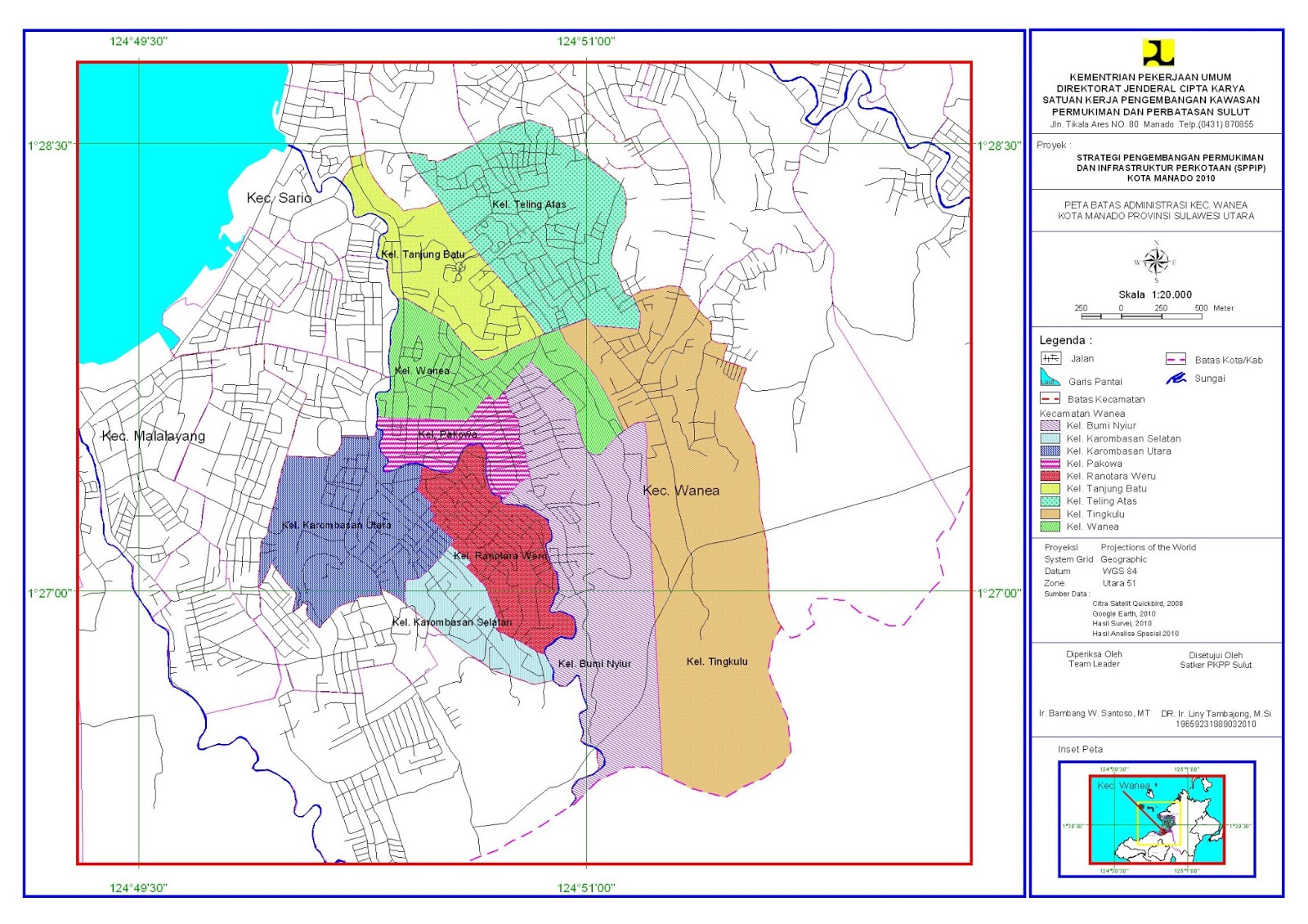 Kota Manado: Peta Manado dan Kawasannya