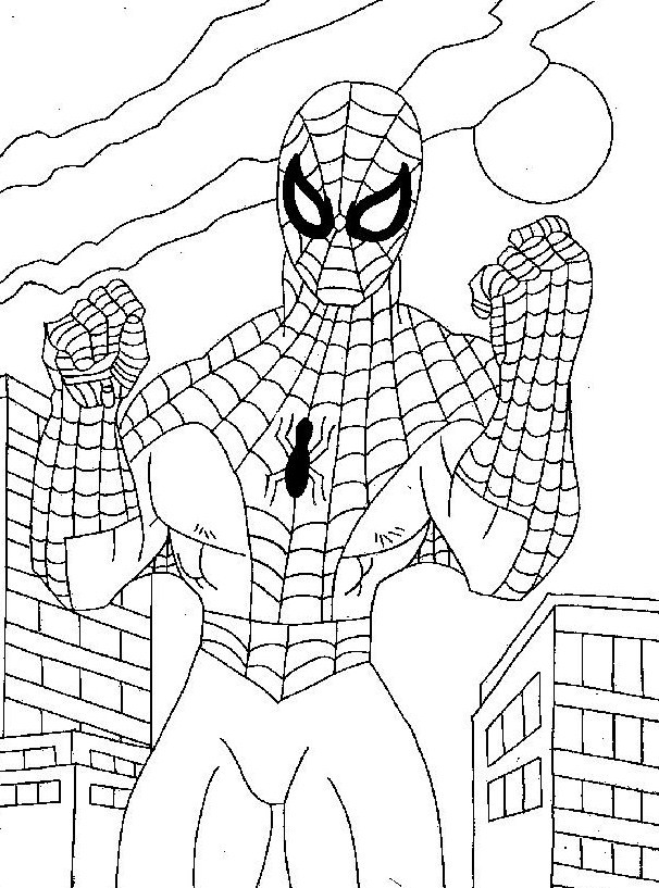 Colorir Imagens : Desenhos para colorir homem aranha