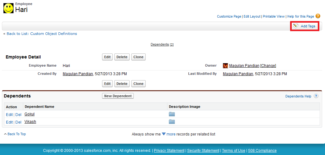 Tags in Salesforce – InfallibleTechie