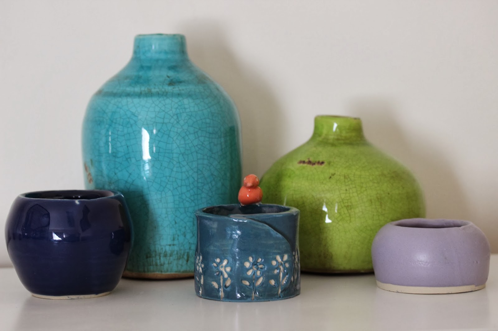 Caroline in clay: Colourful pots