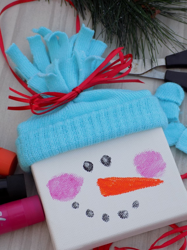One Savvy Mom ™ | NYC Area Mom Blog: Mini Canvas Snowman Ornaments - A ...