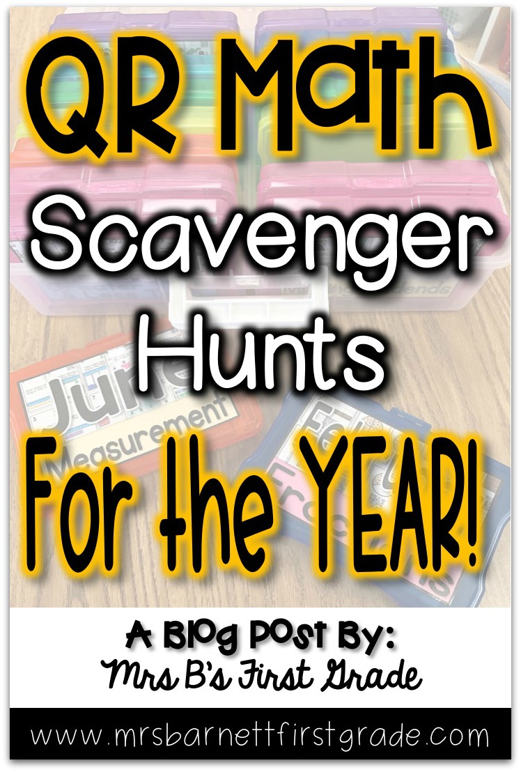 Qr Code Math Scavenger Hunt Mrs Bs First Grade