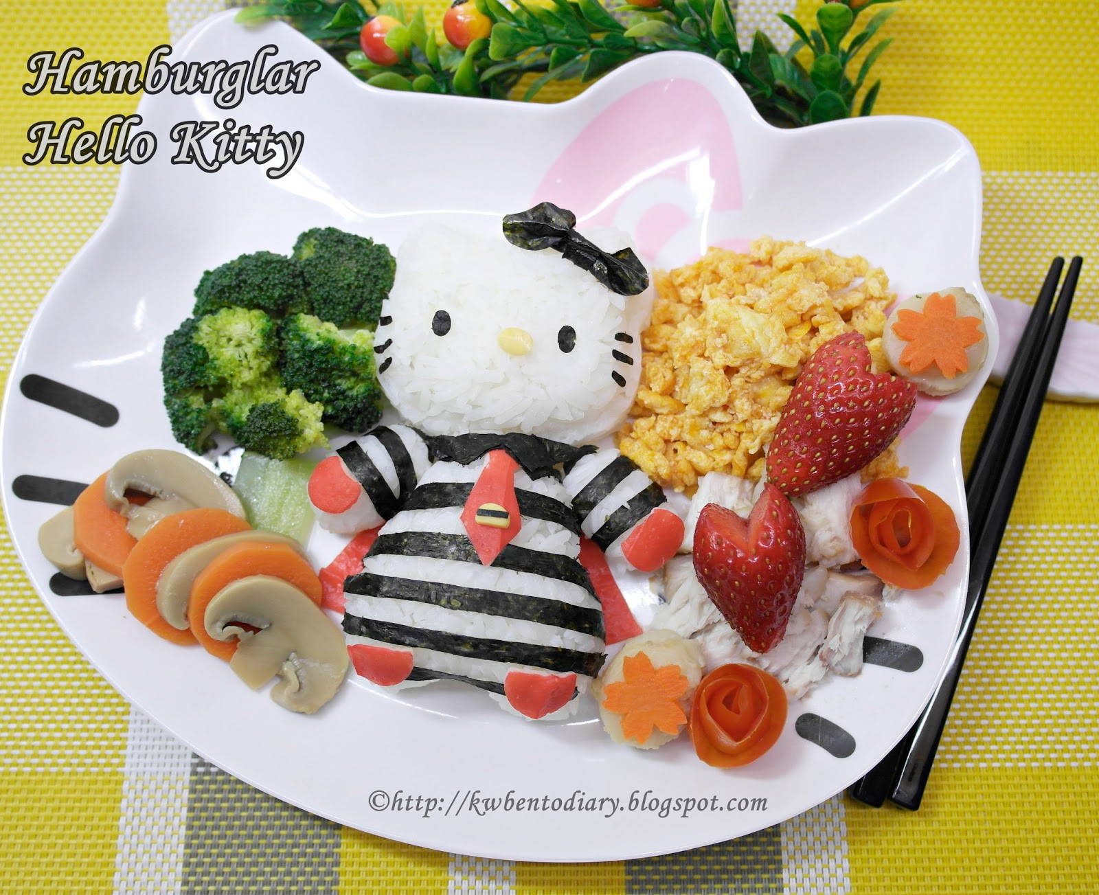 Karenwee's Bento Diary: Bento#May17~Hamburglar X Hello Kitty Dinner