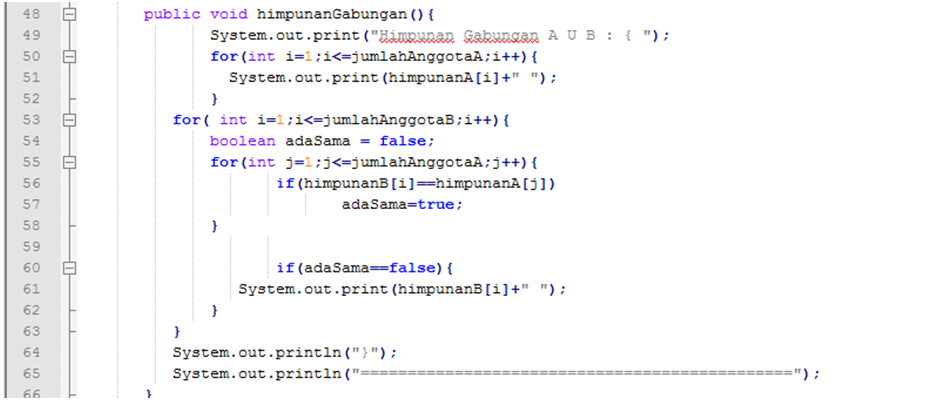 Nemure no King: Program Menghitung Himpuan Menggunakan JAVA