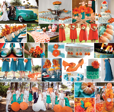Ideas by Andrea: Summer Color Combo - Tangerine & Tiffany Blue