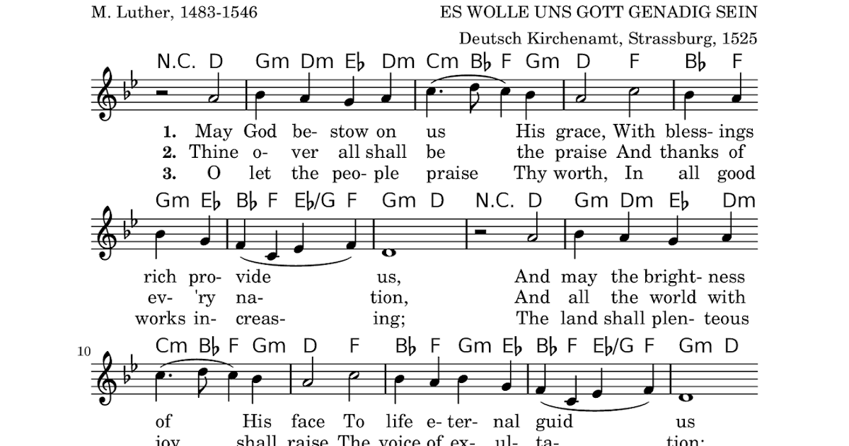 διαθηκη: ELH 591, May God Bestow on Us His Grace: Psalm 67