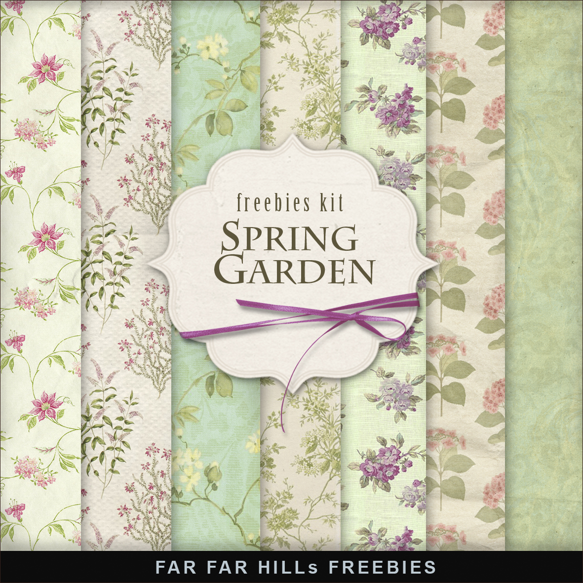Freebies Backgrounds Kit - Spring Garden:Far Far Hill - Free database ...