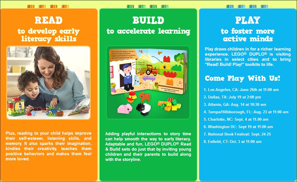 Dyslexia Untied: LEGO® DUPLO® and ALSC: Imagination - Read, Play and Build!