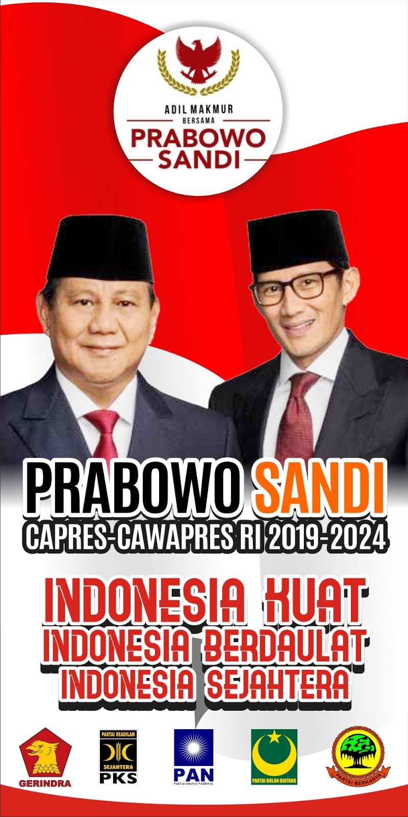 Download Spanduk Posko Pemenangan Prabowo Sandi Format CDR - KARYAKU