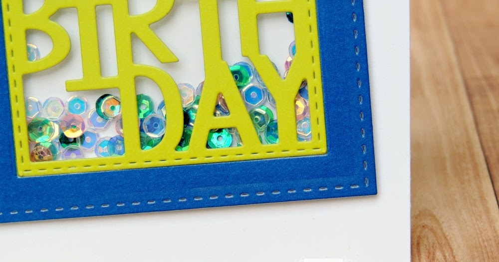 lauralooloo: Festive Happy Birthday Shaker Card with Sequins