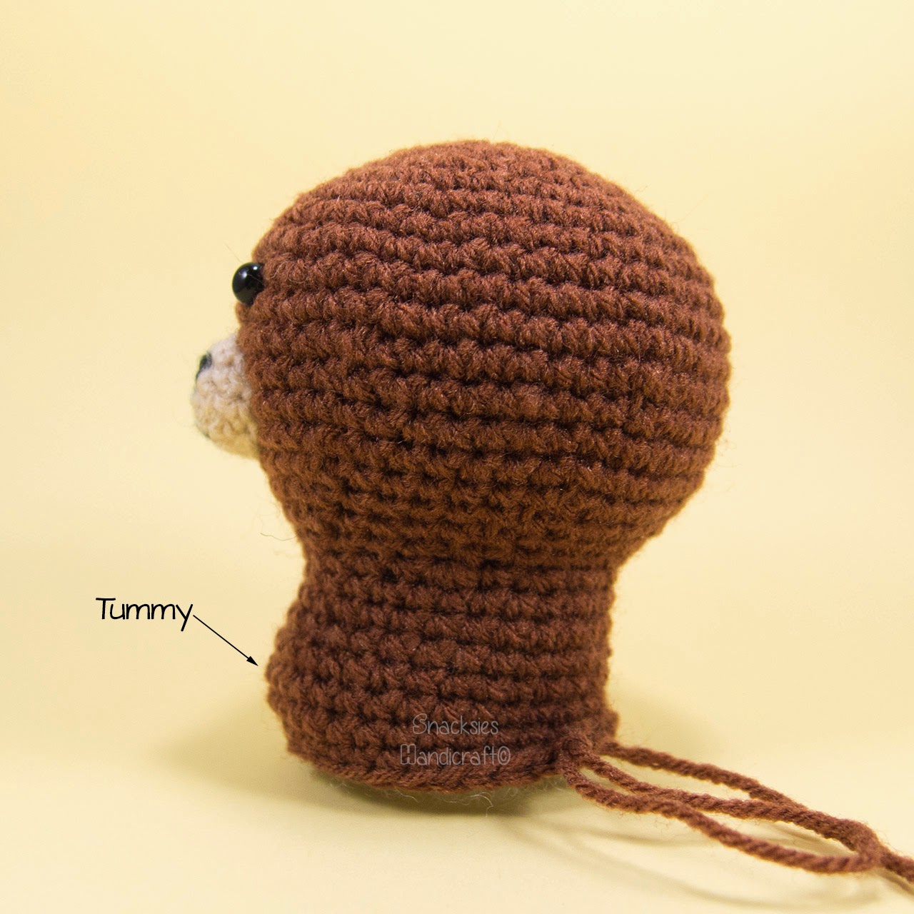 Line Brown Crochet Amigurumi Pattern (Free) ~ Snacksies Handicraft Corner