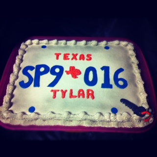 For Goodness Cake!!: License plate sheet cake