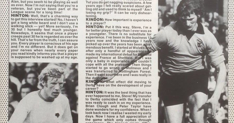 English Football Retro TV: Alan Hiton (Derby County) and Steve Kindon ...