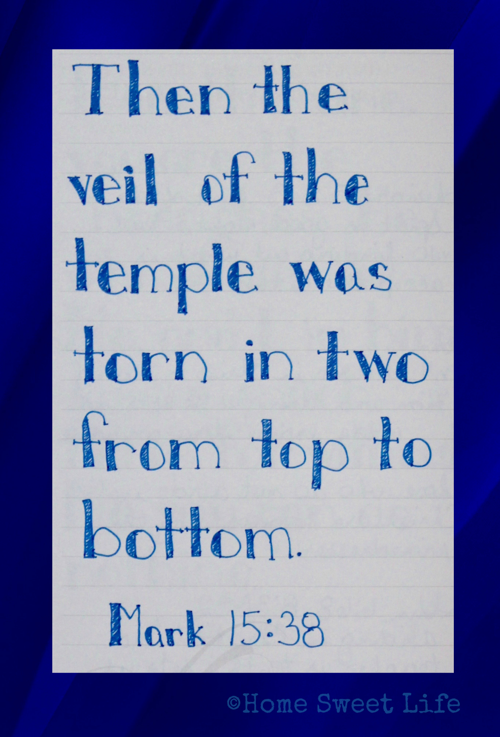 Home Sweet Life: Mark 15:38