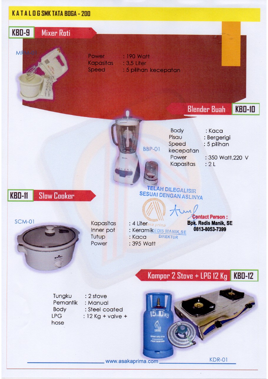 ALAT PERAGA SMK KEJURUAN TATA BOGA ~ ALAT PRAKTEK SMK TATA BOGA « CV ...