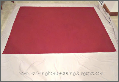 Reviving Homemaking: How To Make a Tablecloth From a Sheet