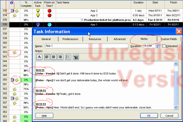 Practical Project Management: Notes - Record Notes for Tasks