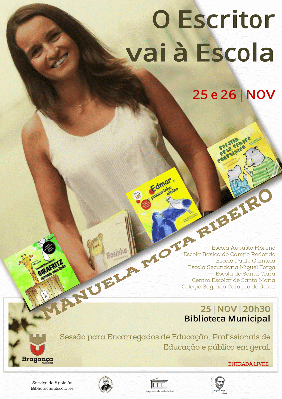 BIBLIOTECA ESCOLAR ÁLVARO GOMES: Encontro com... Manuela Mota Ribeiro