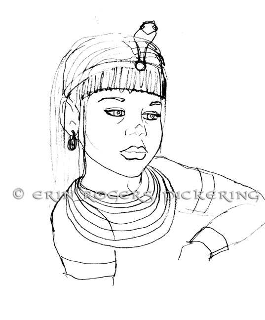 Erin Go Paint: Sketch of the Day - Cleopatra