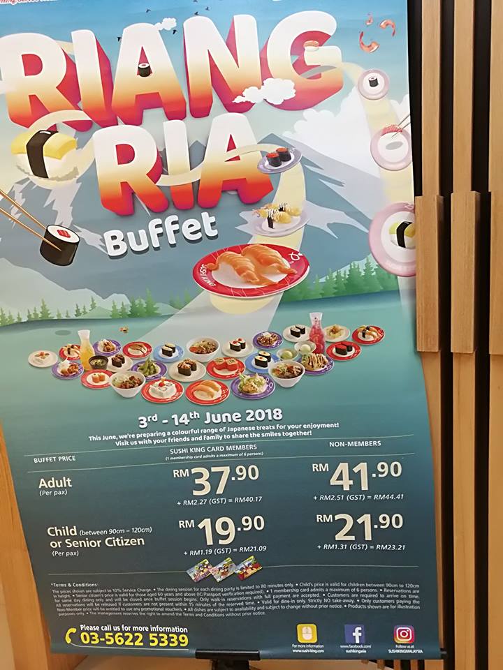 Sushi King Permaisuri Mall Miri Riang RIA BUFFET - Miri Food Sharing
