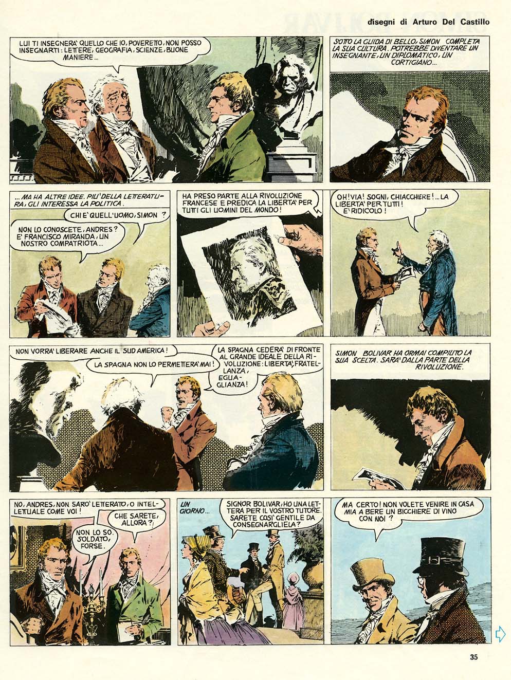 CÓMIC, historietas, tebeos…: ARTURO DEL CASTILLO-3. SIMÓN BOLÍVAR