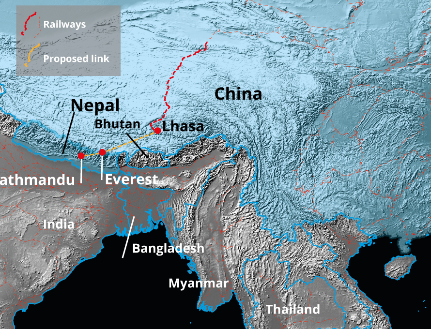Map Of China Mount Everest - United States Map