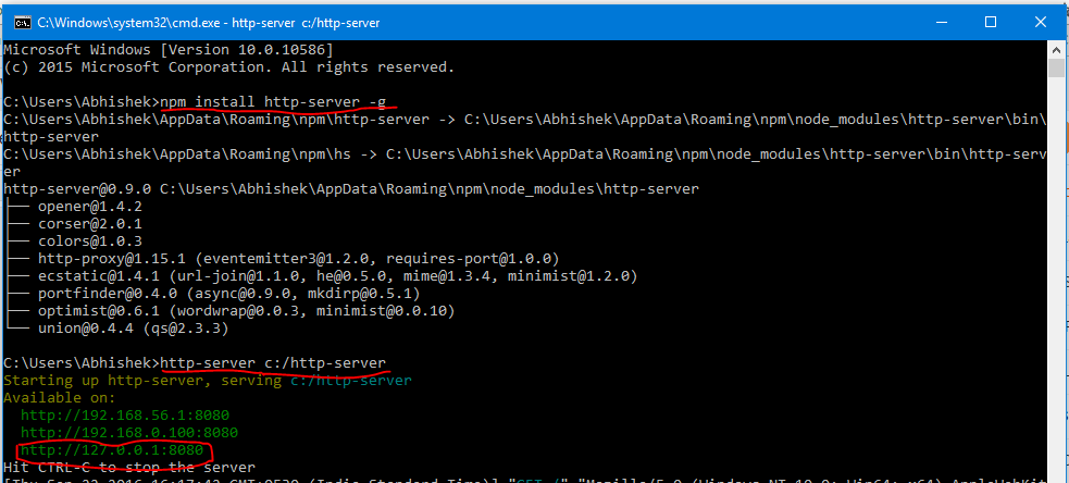 How to install node.js and http-server on windows machine - Computer ...
