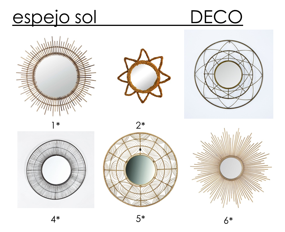 Decoración Fácil: DIY espejo sol de bambú