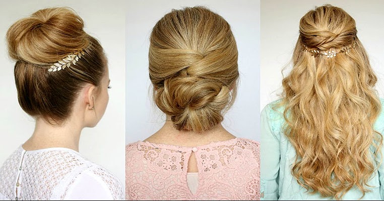 How To Make 3 Easy Prom Hairstyles Tutorial - The Stylish Life