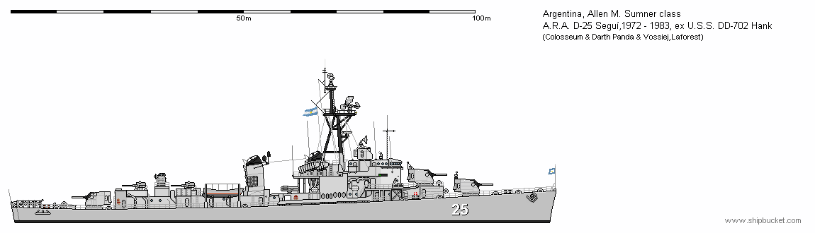 Perfiles Navales: A.R.A. D-25 Seguí