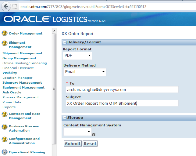 Oracle Masterminds Xml Publisher Report In Oracle Transportation Management Otm