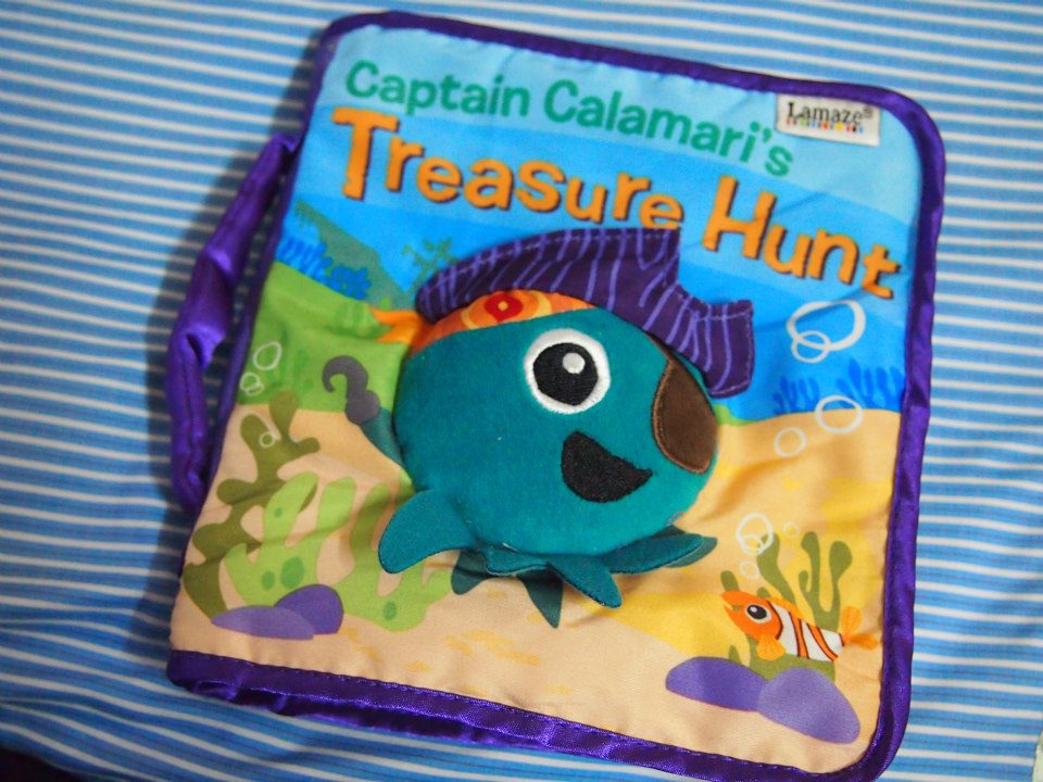BabyBinkCloset: LAMAZE CLOTH BOOK~CAPTAIN CALAMARI'S TREASURE HUNT