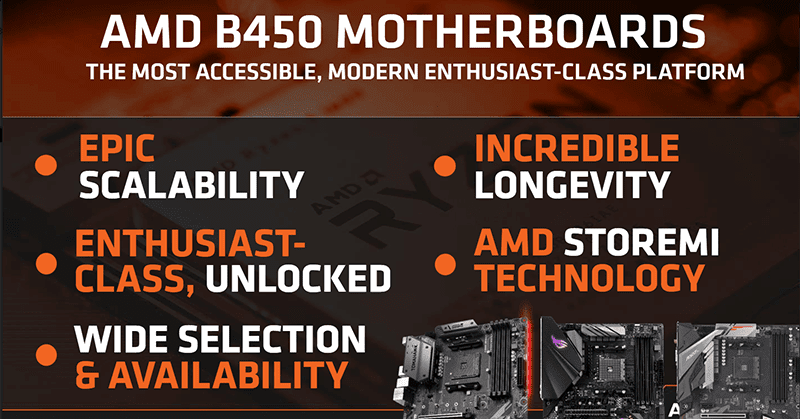 AMD announces B450 motherboard chipset with AM4 socket